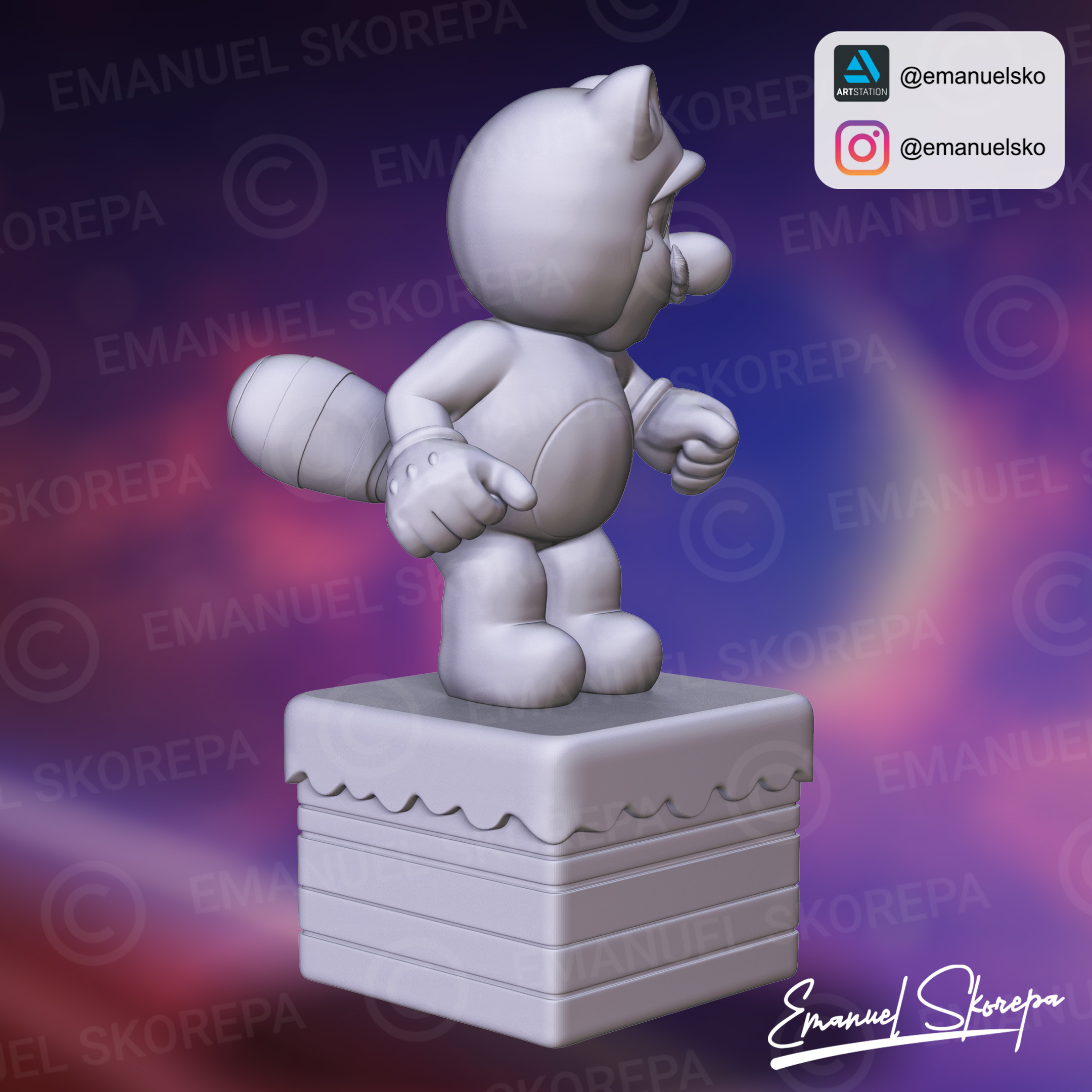 3D file MARIO TANOOKI 🇯🇵 ・Design to download and 3D print・Cults