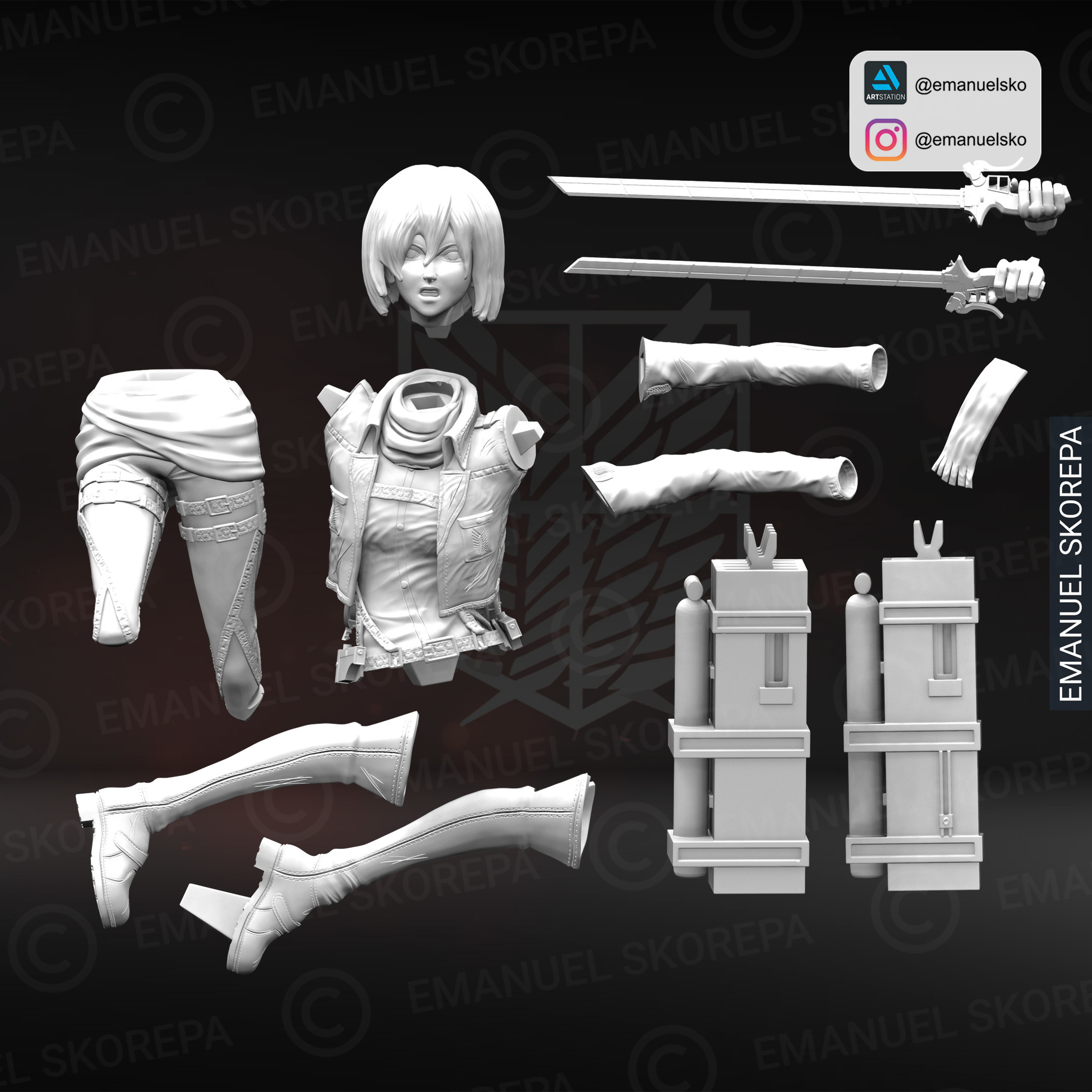 🇯🇵 ATTACK ON TITAN・ 3D File for ・Cults