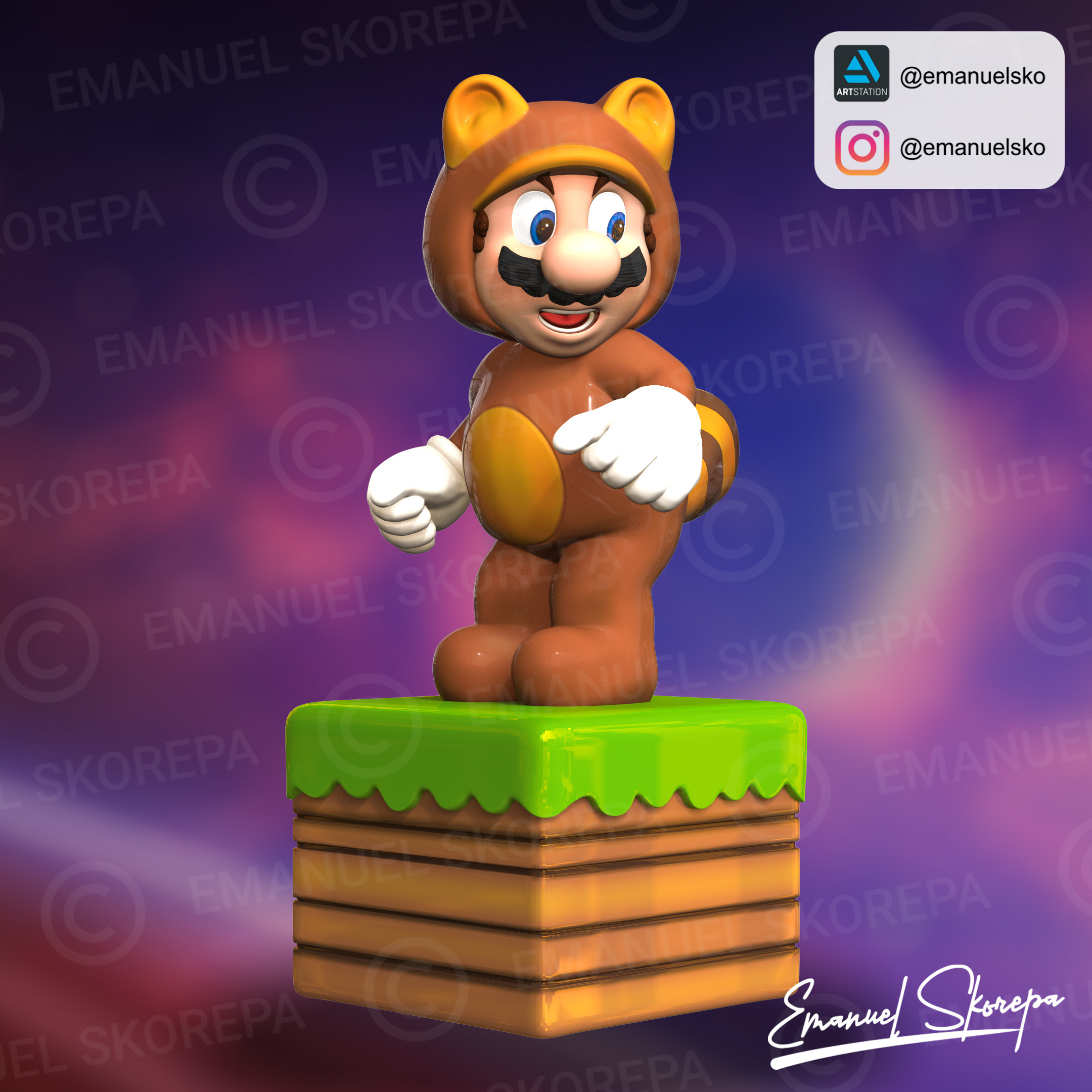 3D file MARIO TANOOKI 🇯🇵 ・Design to download and 3D print・Cults