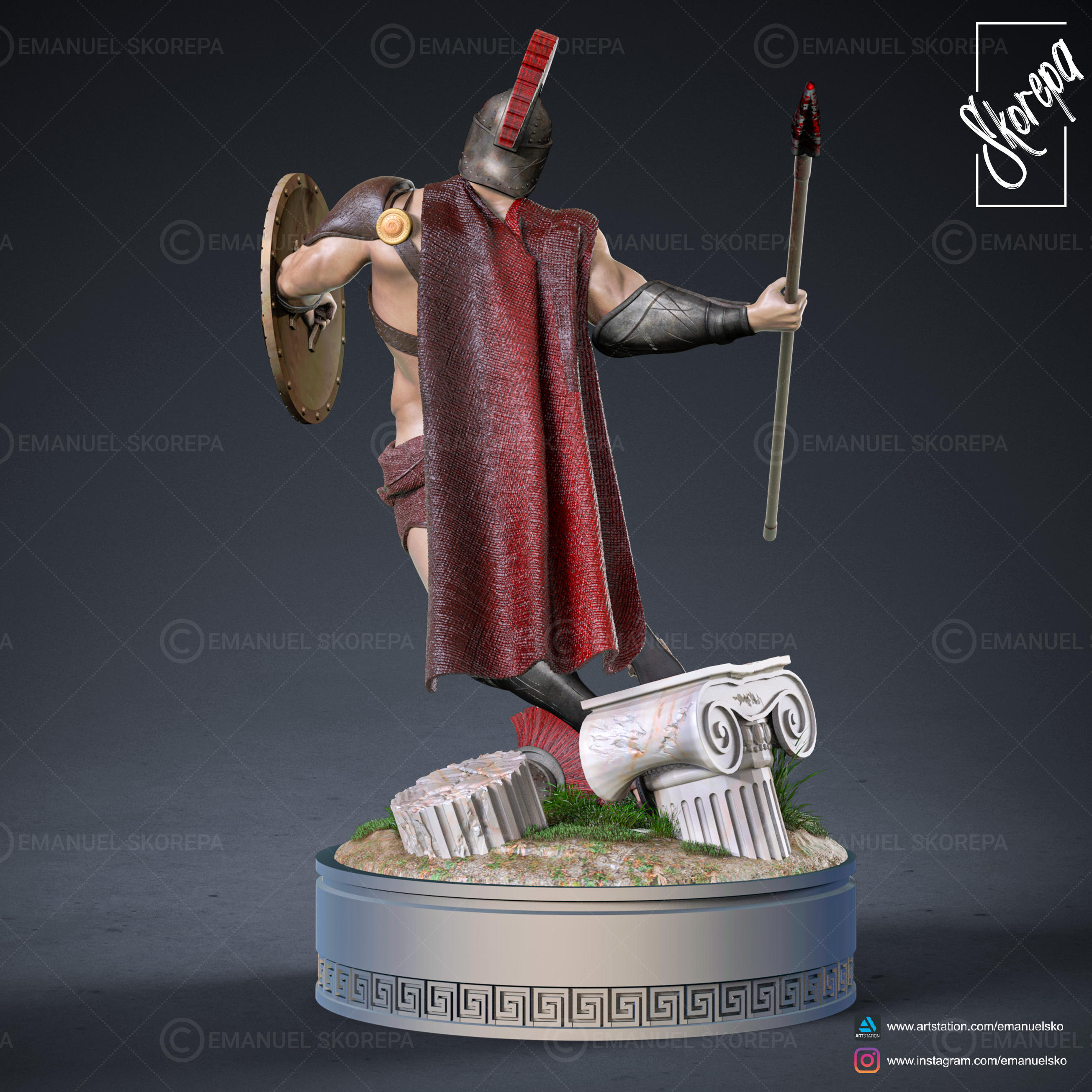 🏛️ SPARTAN・Arquivo 3D para ・Cults