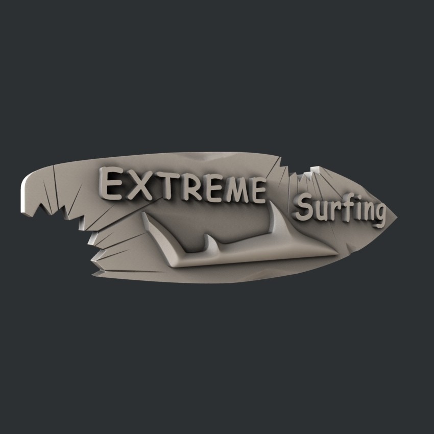 STL file surfing 🏄 ・Template to download and 3D print・Cults