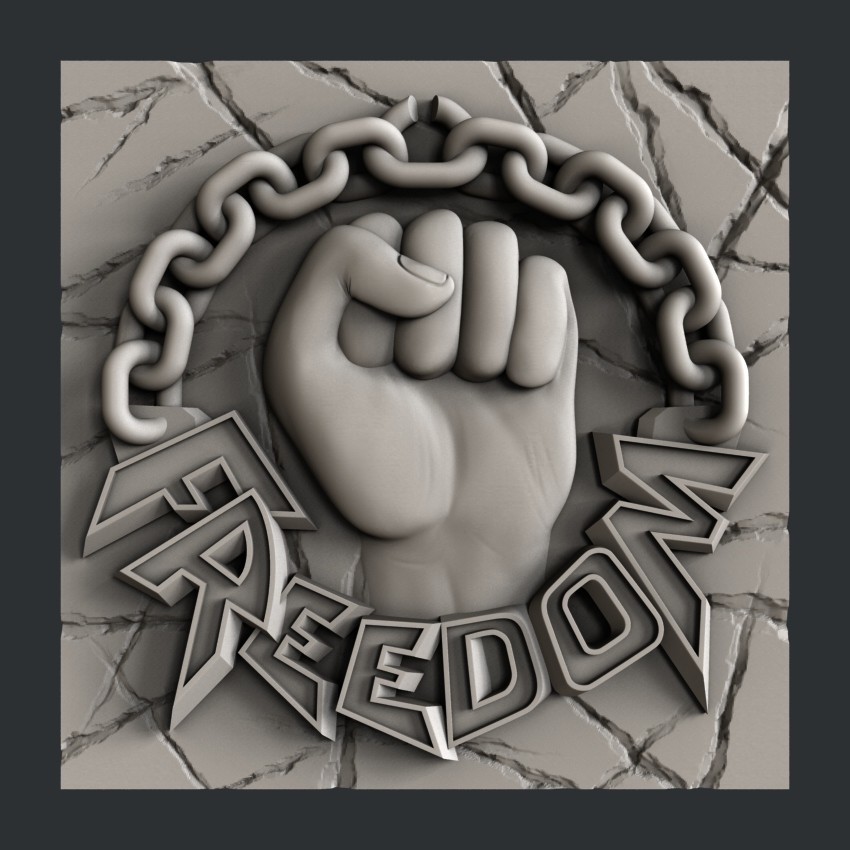 Файл STL freedom 🖨️・Дизайн 3D-печати для загрузки3D・Cults