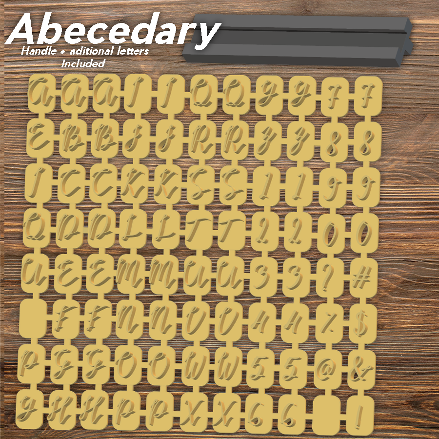 STL file Abecedary Stamp V1 Capital Letters 🍪 ・3D printer design to ...