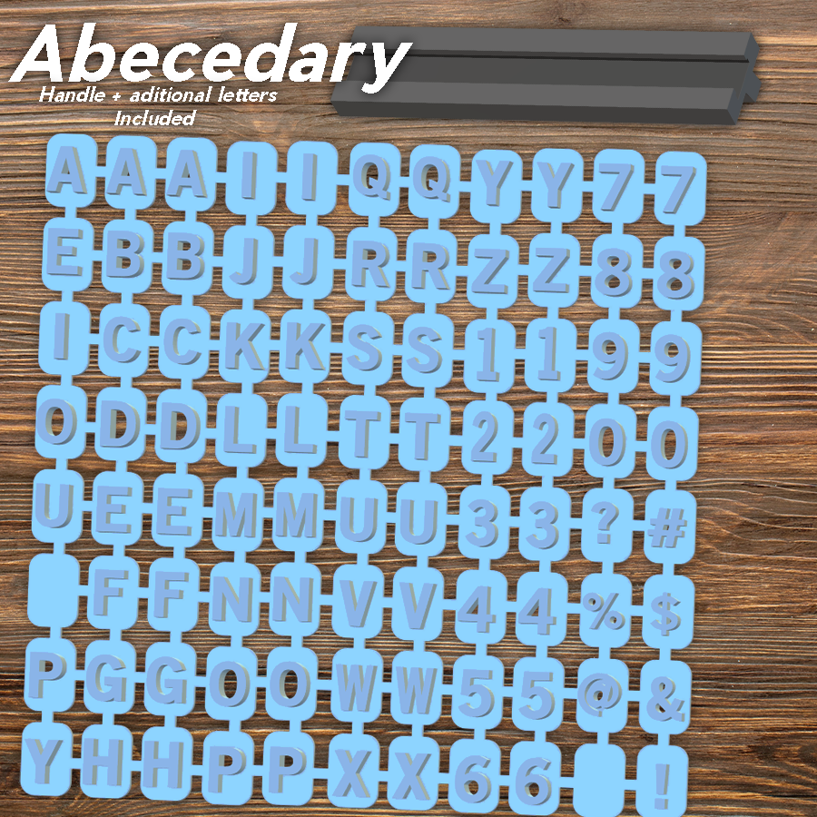 arquivo STL Abecedary Stamp V3 Capital Letters 🍪 ・design para impressão ...