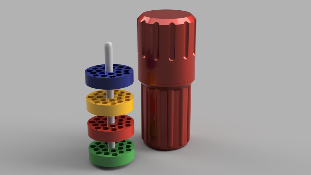 Free STL file Screwdriver bits cylindrical case (Dagongar Remix) 🪛 (OBJ ...