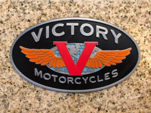 Free STL file Victory Motorcycles Logo Sign ️ ・3D print design to ...