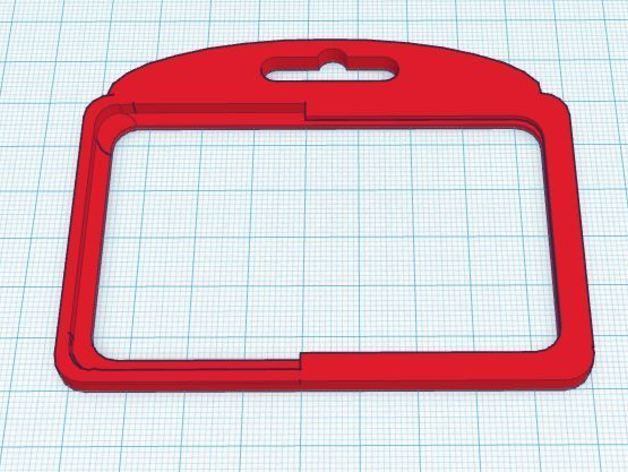 Free STL file Single Badge Holder - rounded corners 📛 ・3D printable ...