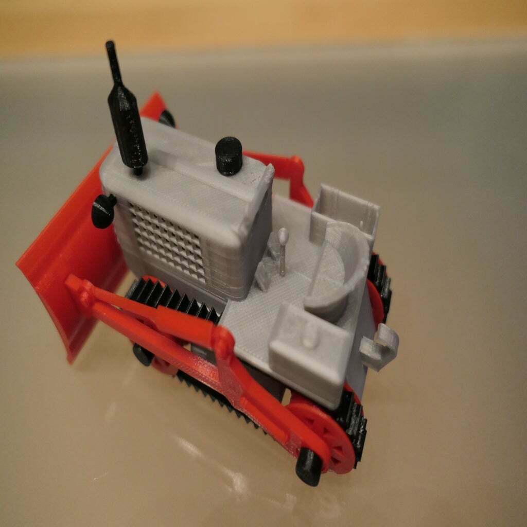 🚜 Vintage Bulldozer V2・Free STL File for ・Cults
