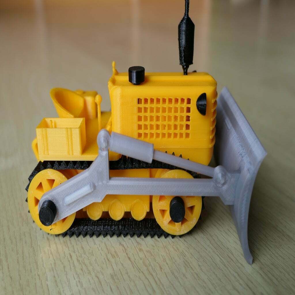 🚜 Vintage Bulldozer V2・Free STL File for ・Cults