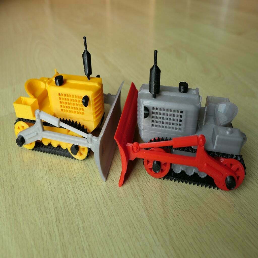 🚜 Vintage Bulldozer V2・Free STL File for ・Cults
