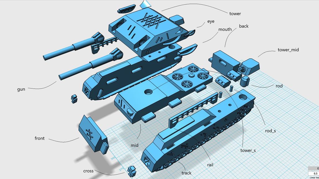 Free 3D file The famous cartoon Ratte tank 🪖 ・3D printer design to ...