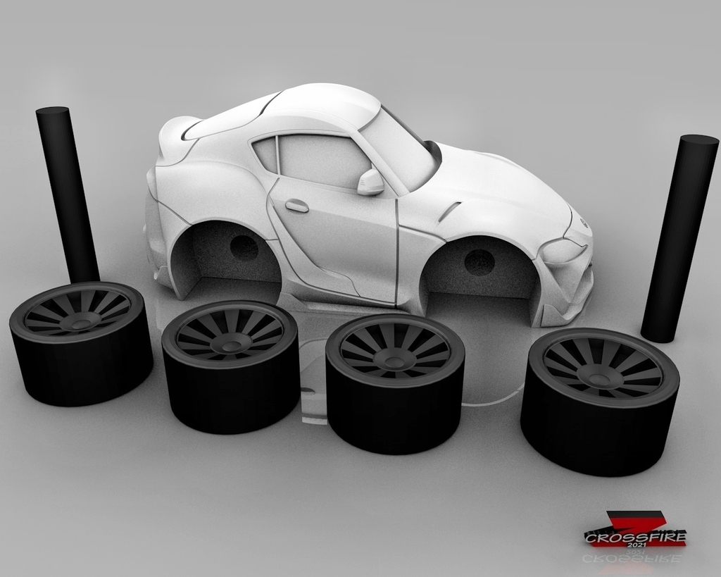STL file Toyota Supra MK5 Comic Car 🚗・3D printable model to download・Cults