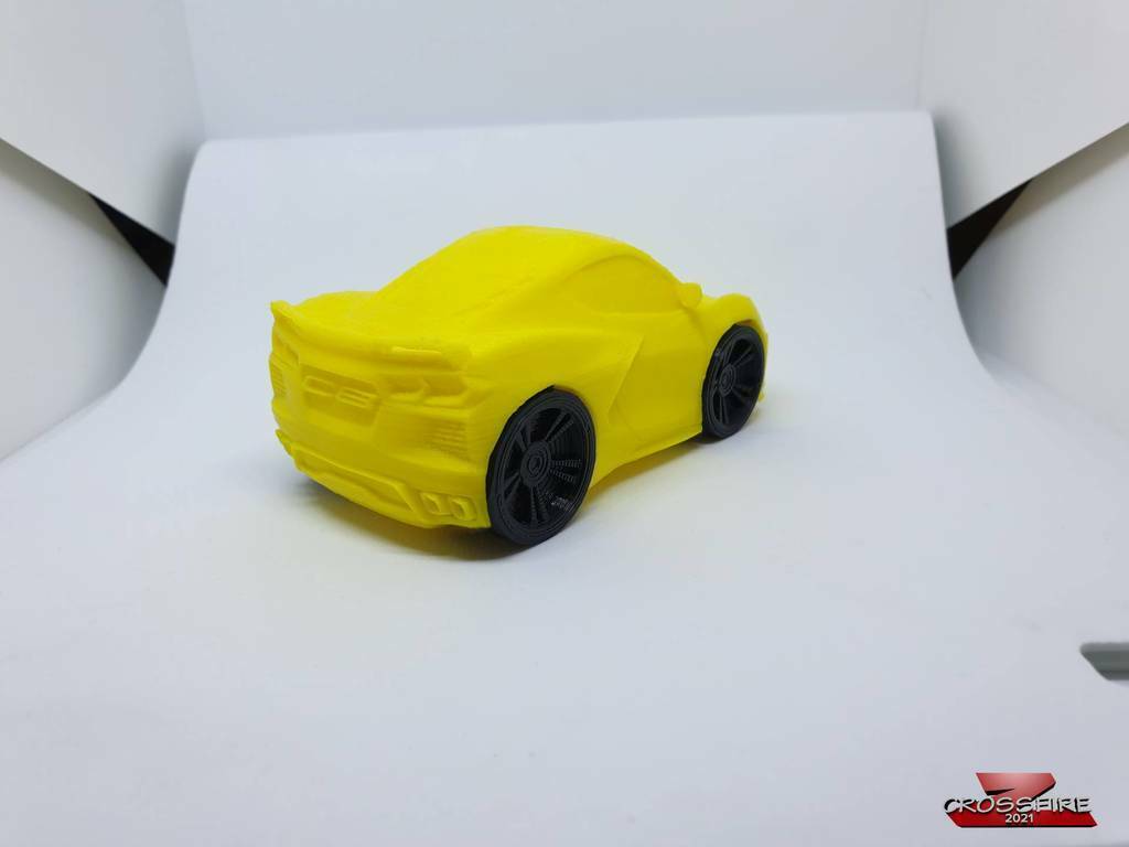 STL file Corvette C8 Comic-Car 🚗 ・3D printable model to download・Cults