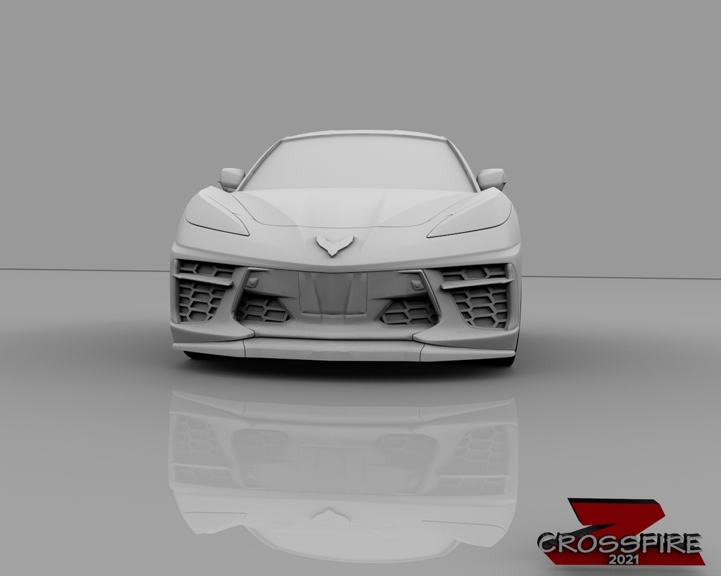 STL file Corvette C8 Comic-Car 🚗 ・3D printable model to download・Cults