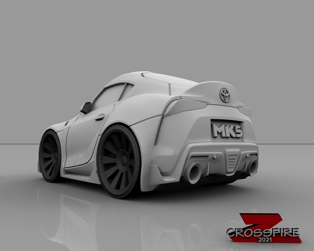 STL file Toyota Supra MK5 Comic Car 🚗・3D printable model to download・Cults