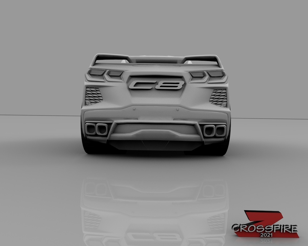 STL file Corvette C8 Comic-Car 🚗 ・3D printable model to download・Cults