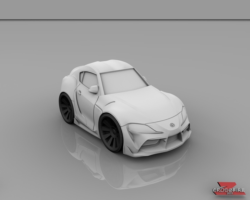 STL file Toyota Supra MK5 Comic Car 🚗・3D printable model to download・Cults