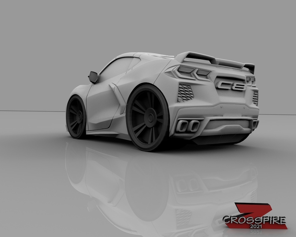 STL file Corvette C8 Comic-Car 🚗 ・3D printable model to download・Cults