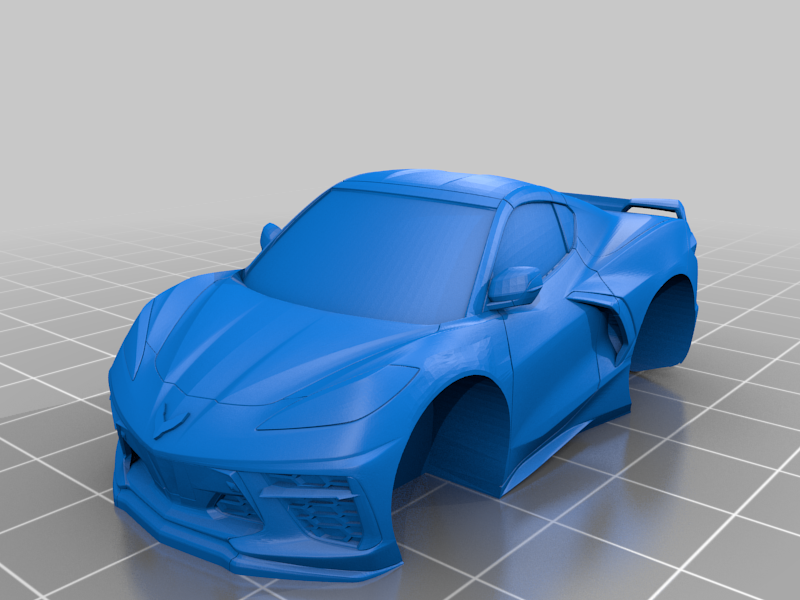 STL file Corvette C8 Comic-Car 🚗 ・3D printable model to download・Cults