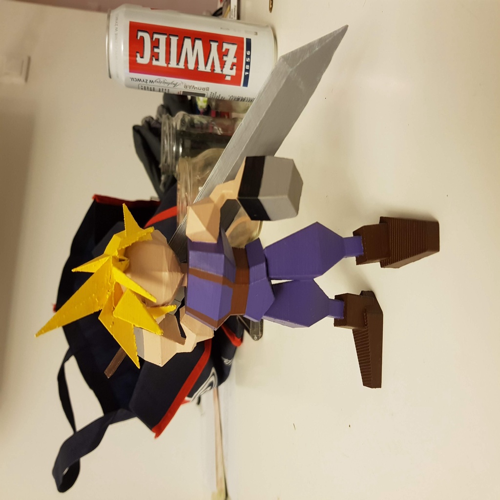 ☁️ Posed Cloud Low Poly Final Fantasy 7 FF7 VII by Cestymour・Free 3D ...