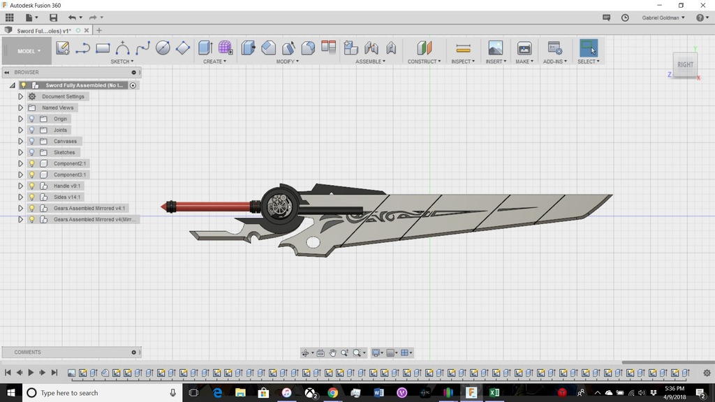 🔫 Harbinger (Qrow's Weapon from RWBY)・ 3D File for ・Cults