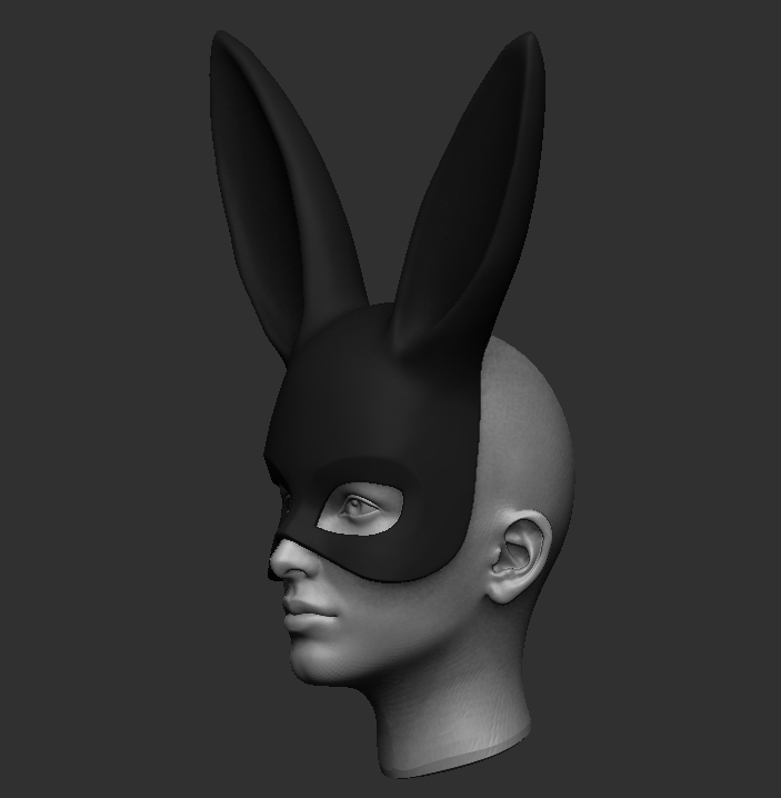 STL file BLACK RABBIT MASK 🐇 ・3D printing idea to download・Cults