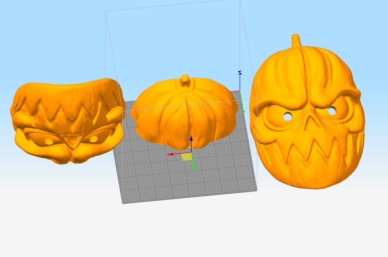🎃 Halloween pumpkin mask・ STL File for ・Cults