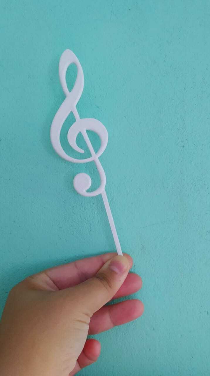 STL file Treble Clef Note Topper// Treble Clef Note Topper 🍰 ・Template ...