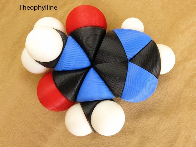 🎲 Space-filling molecular models: Caffeine Adventure Set・Free STL File ...