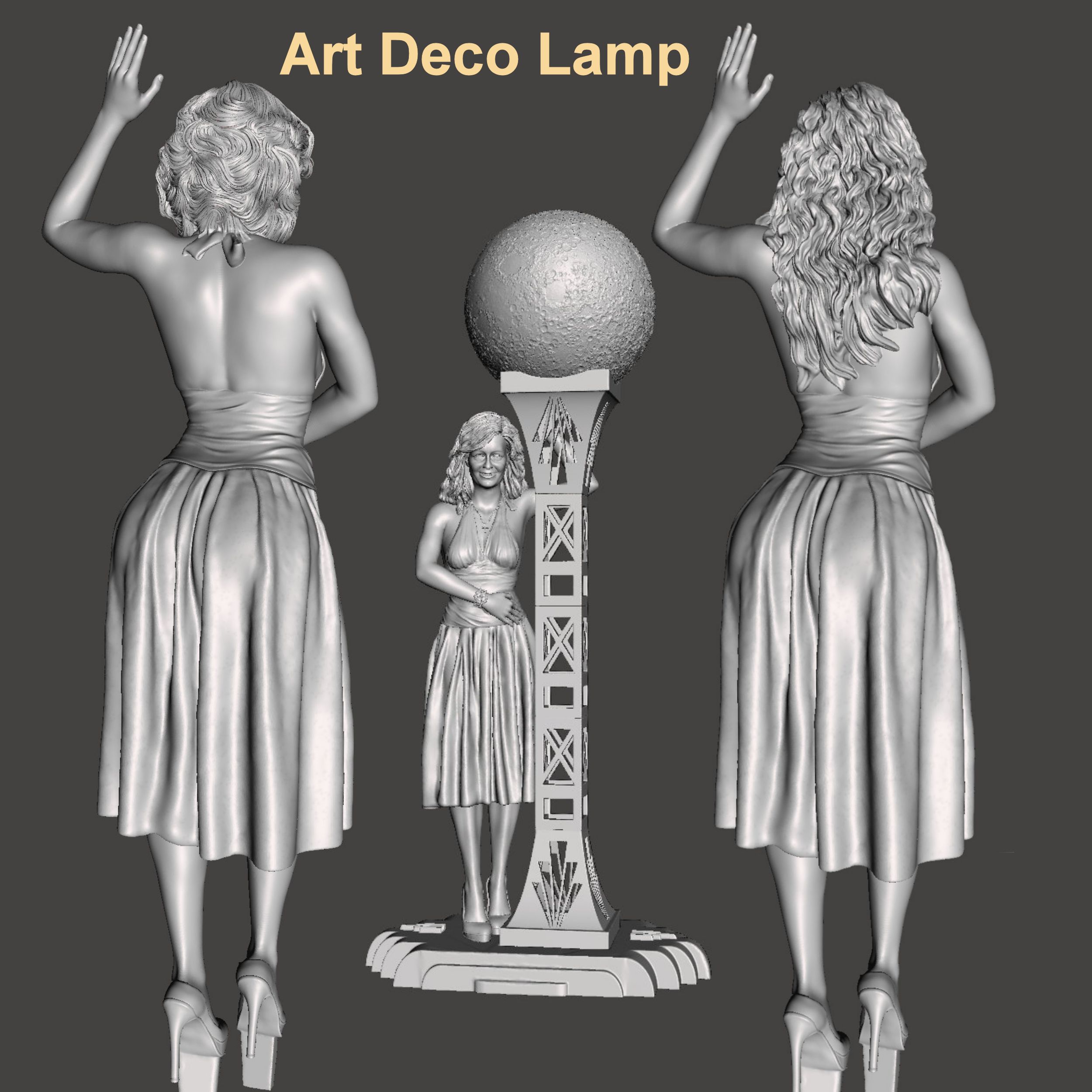 ♀️ Marilyn and Sharon by Moonlight - by SPARX・ STL File for ・Cults