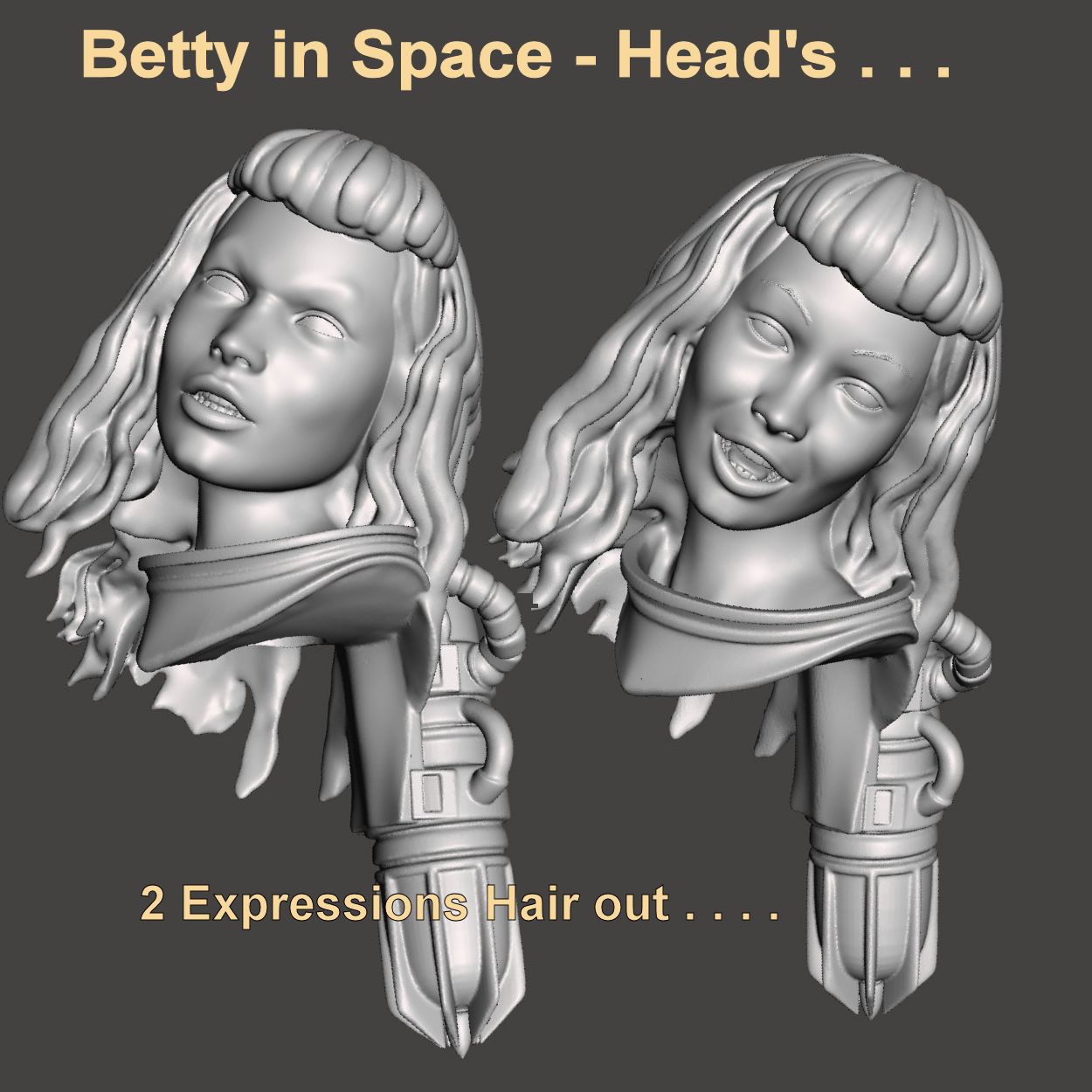 STL file Betty in Space PinUp - by SPARX 🛰 ・3D printing model to ...
