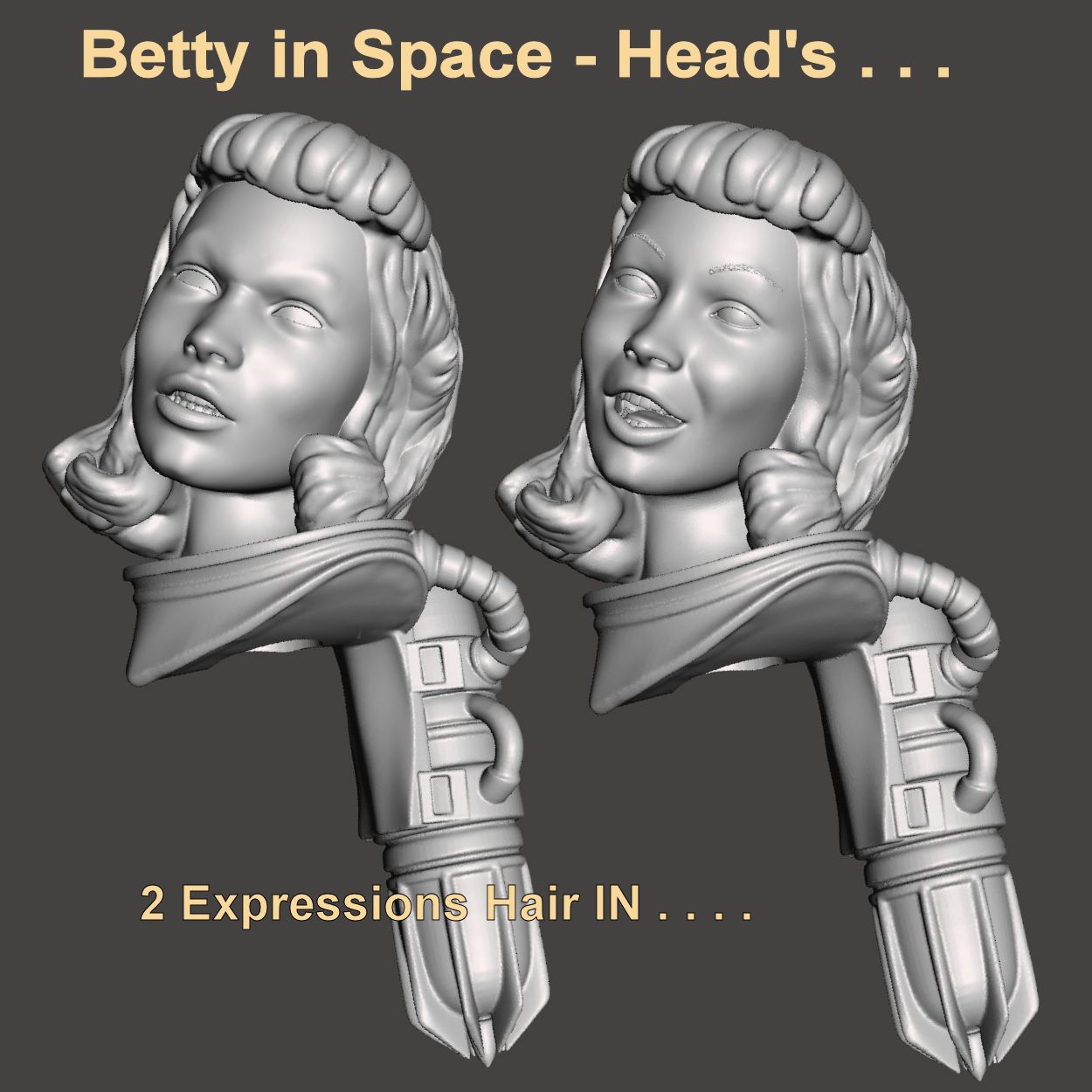 STL file Betty in Space PinUp - by SPARX 🛰 ・3D printing model to ...