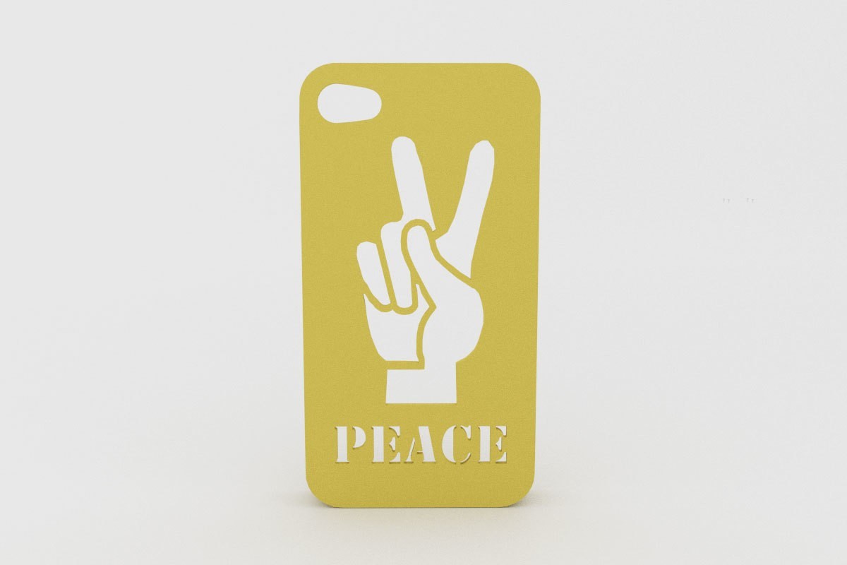 STL file Peace Hand Iphone Case 5 5s ☮️・3D printing idea to download・Cults
