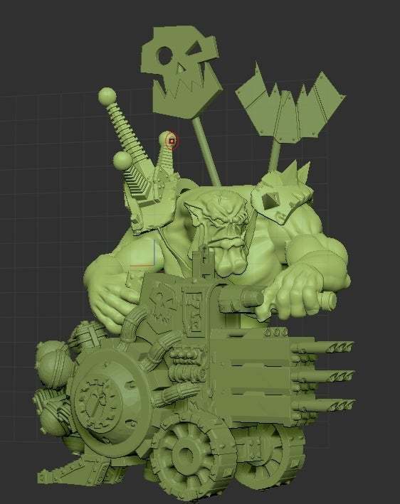 🎲 orc snazz gunner・Free STL File for ・Cults