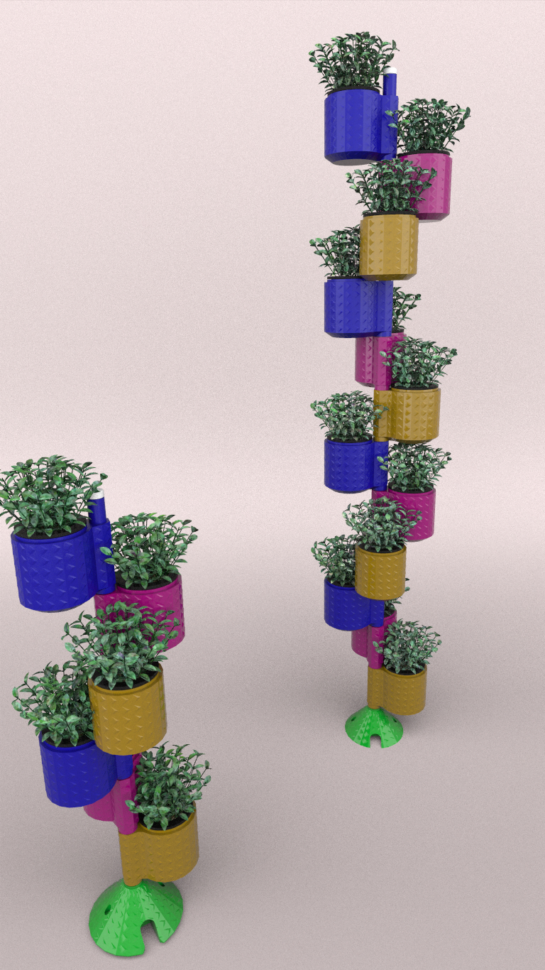 🤏 Hydroponic garden with a small footprint・ STL File for ・Cults