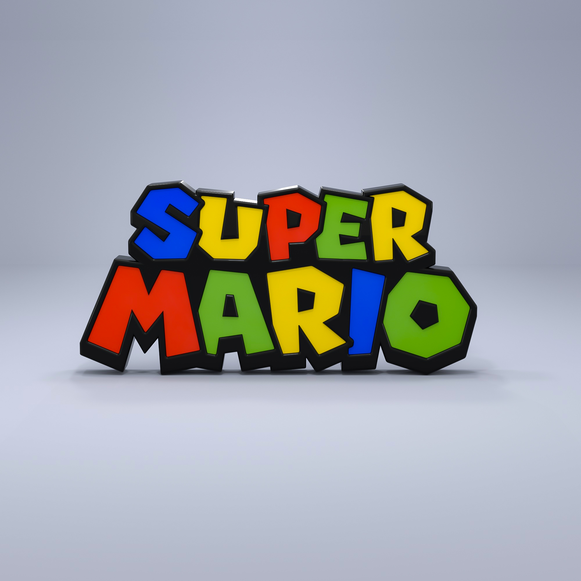 STL file Super Mario 3D Modular logo / lettering 🚩 (OBJ)・3D print model ...