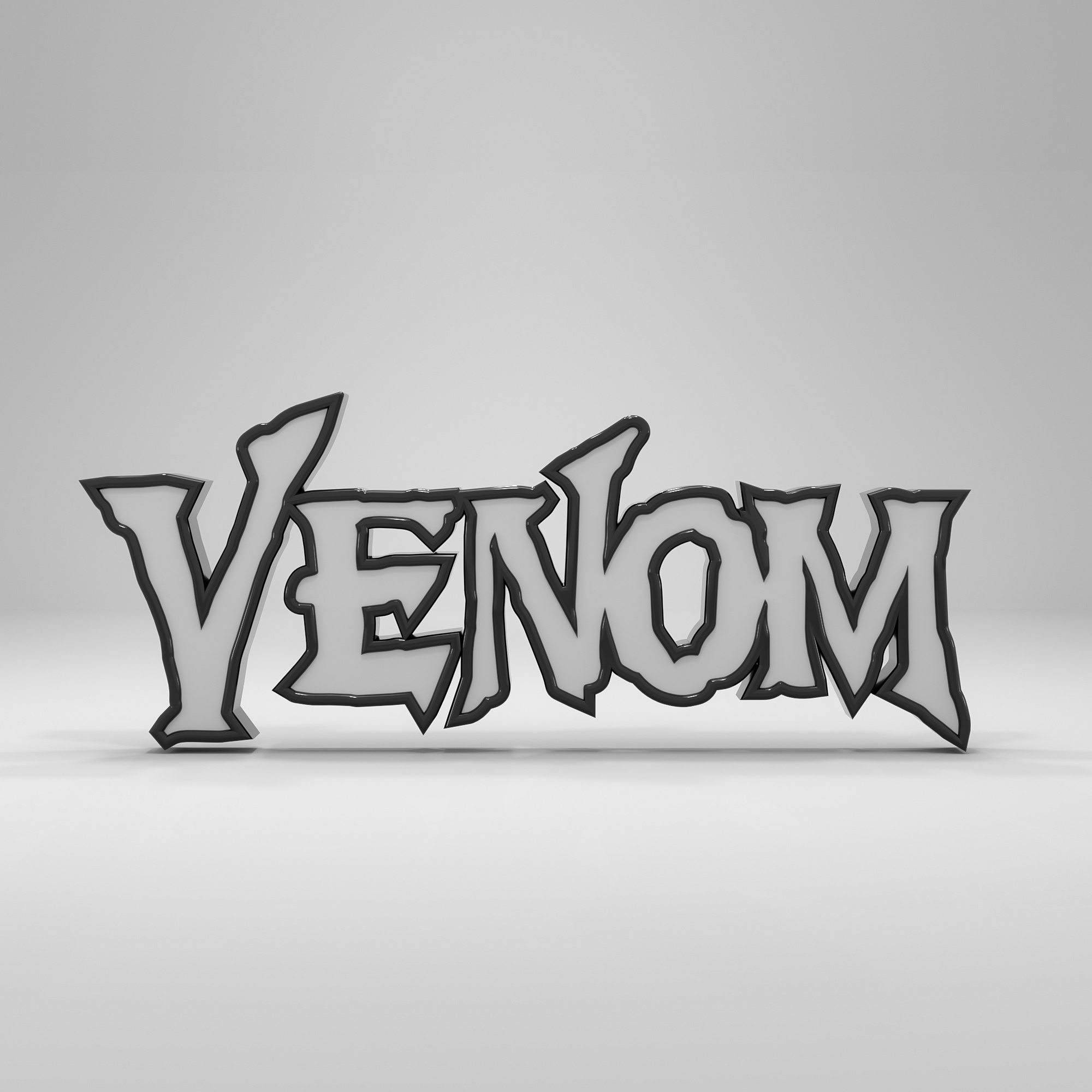🎲 Venom Modular Logo・ STL File for ・Cults