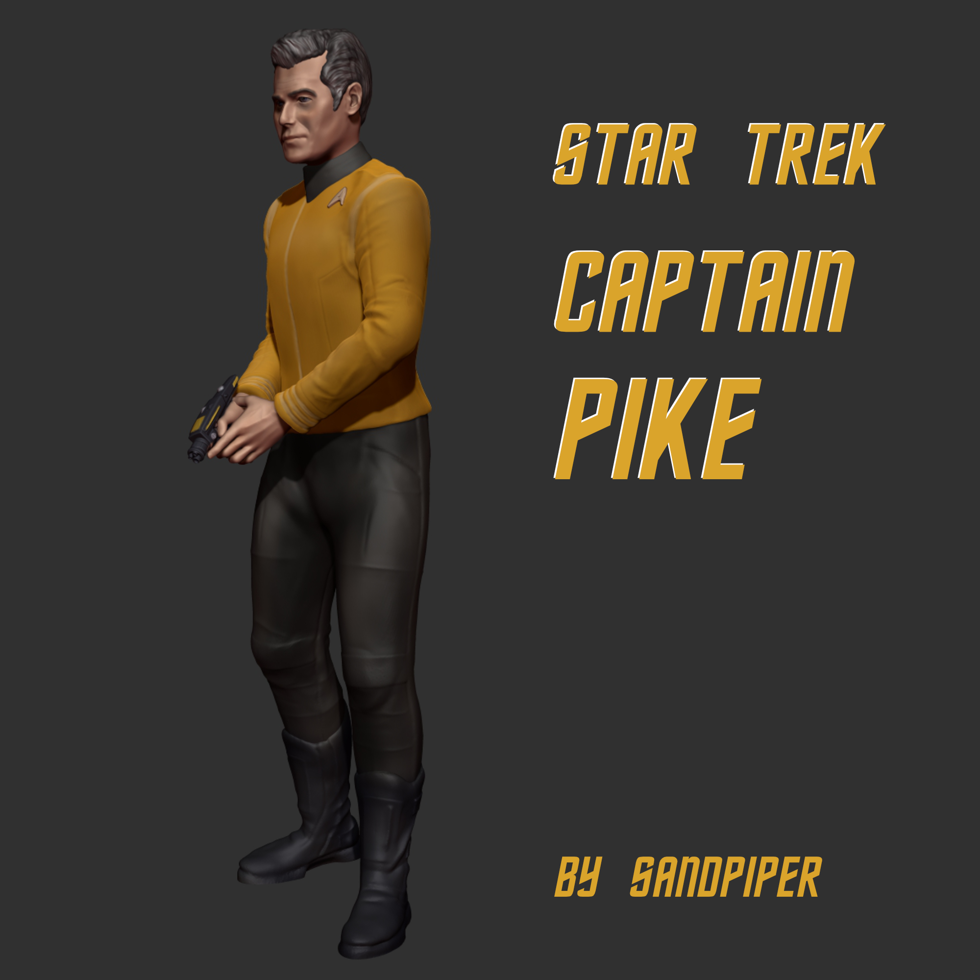 ⭐ Star Trek Captain Pike figurine・ STL File for ・Cults