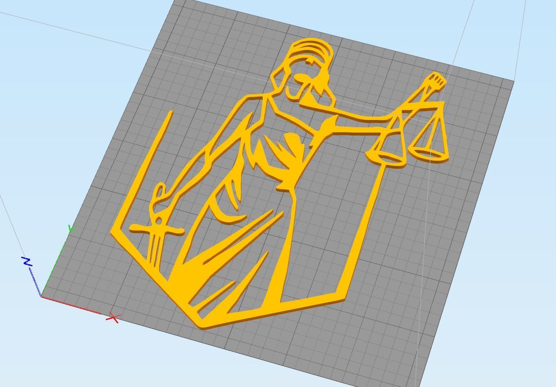 🎨 Themis Lady of Justice 2D art for wall decoration・ OBJ File for ・Cults