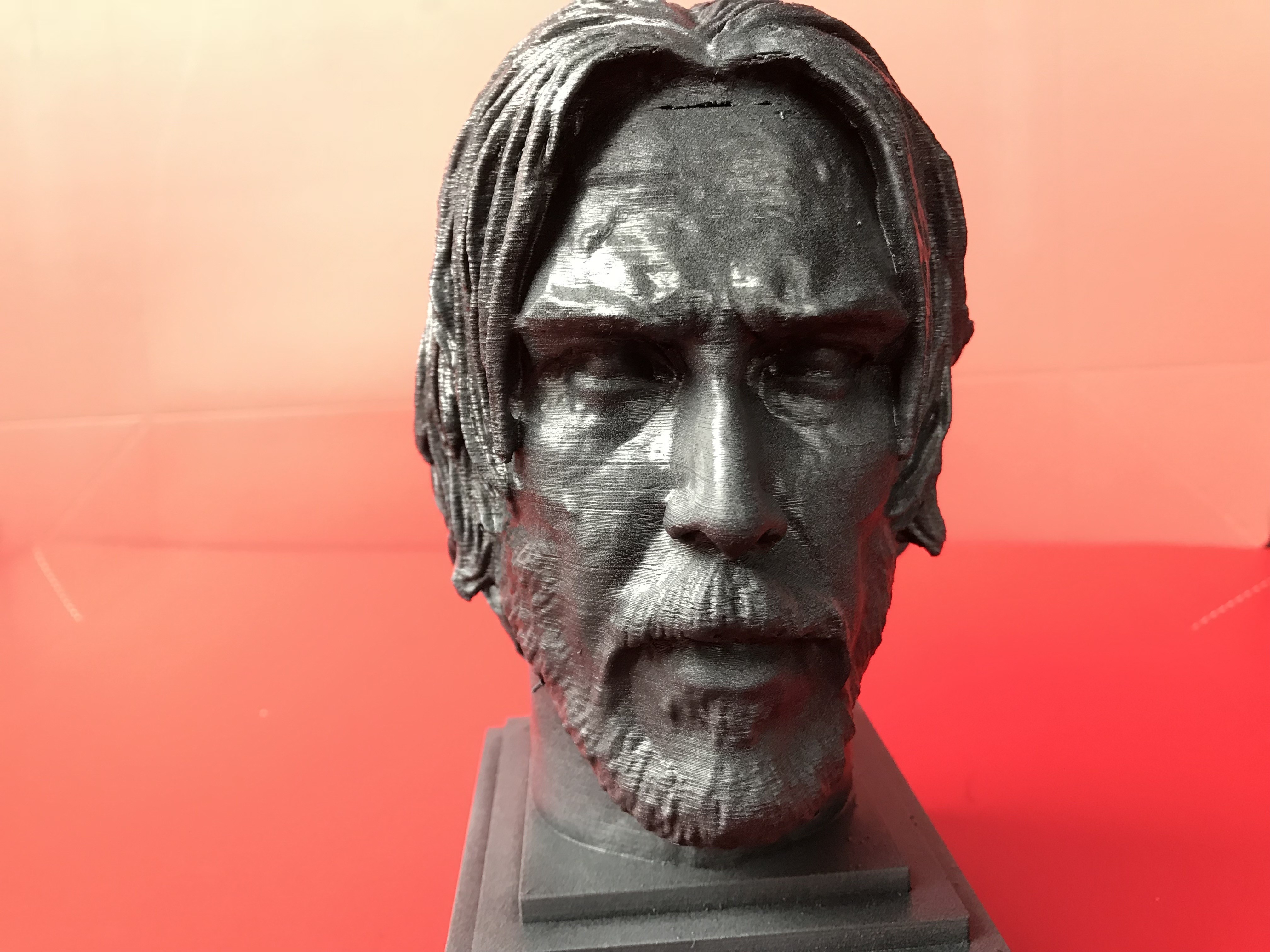 Fichier STL John Wick - Keanu Reeves- sculpture de la tête d'impression ...