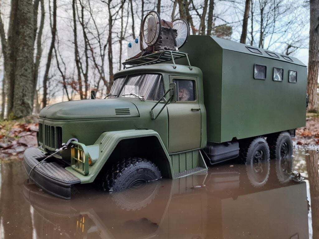 3D printed WPL ZIL-137 V8 10x10 semi truck, based on semeivan's ZIL-131 ...
