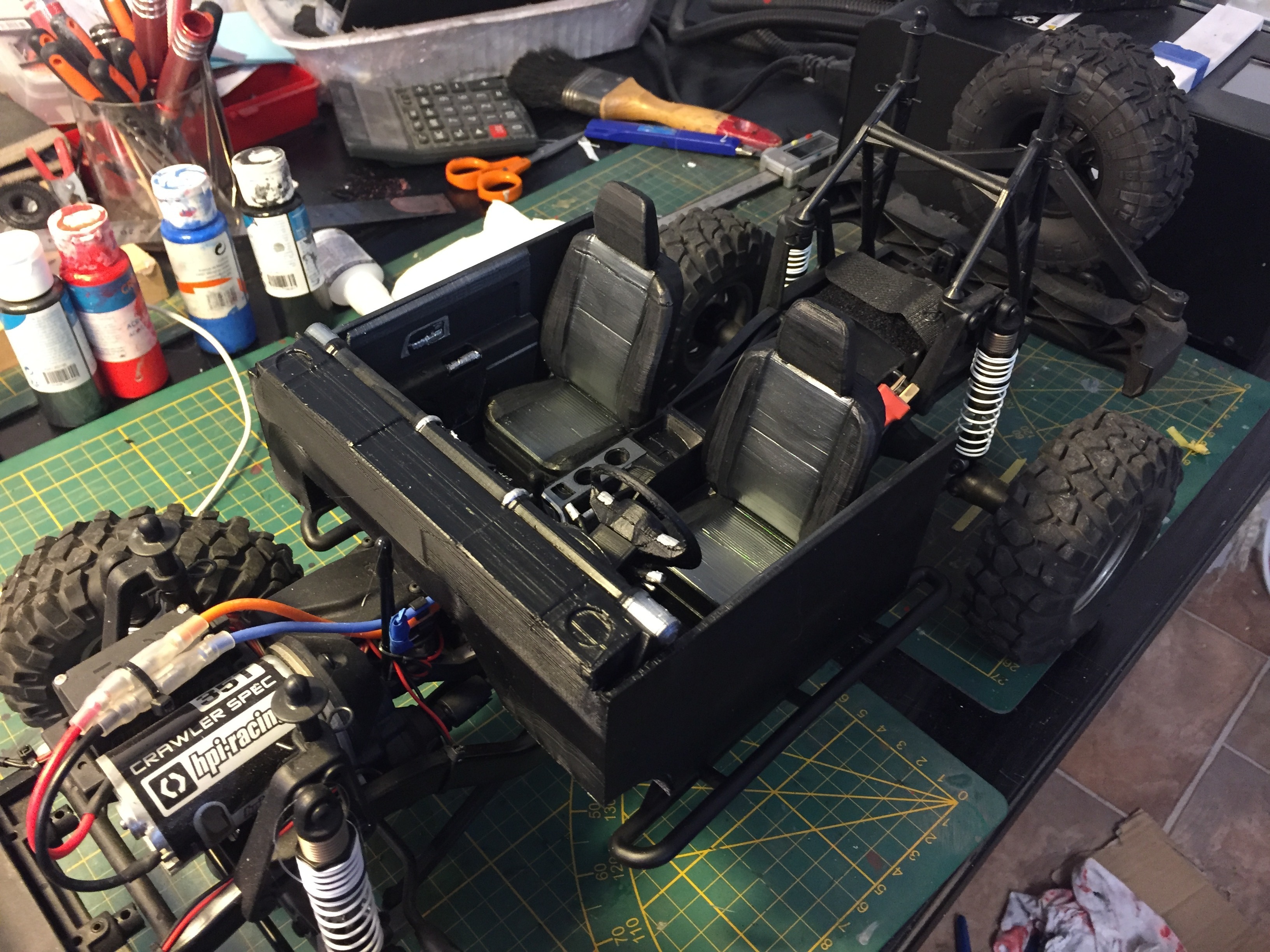 🚗 Interior of toyota FJ CRUISER (HPI venture)・ STL File for ・Cults