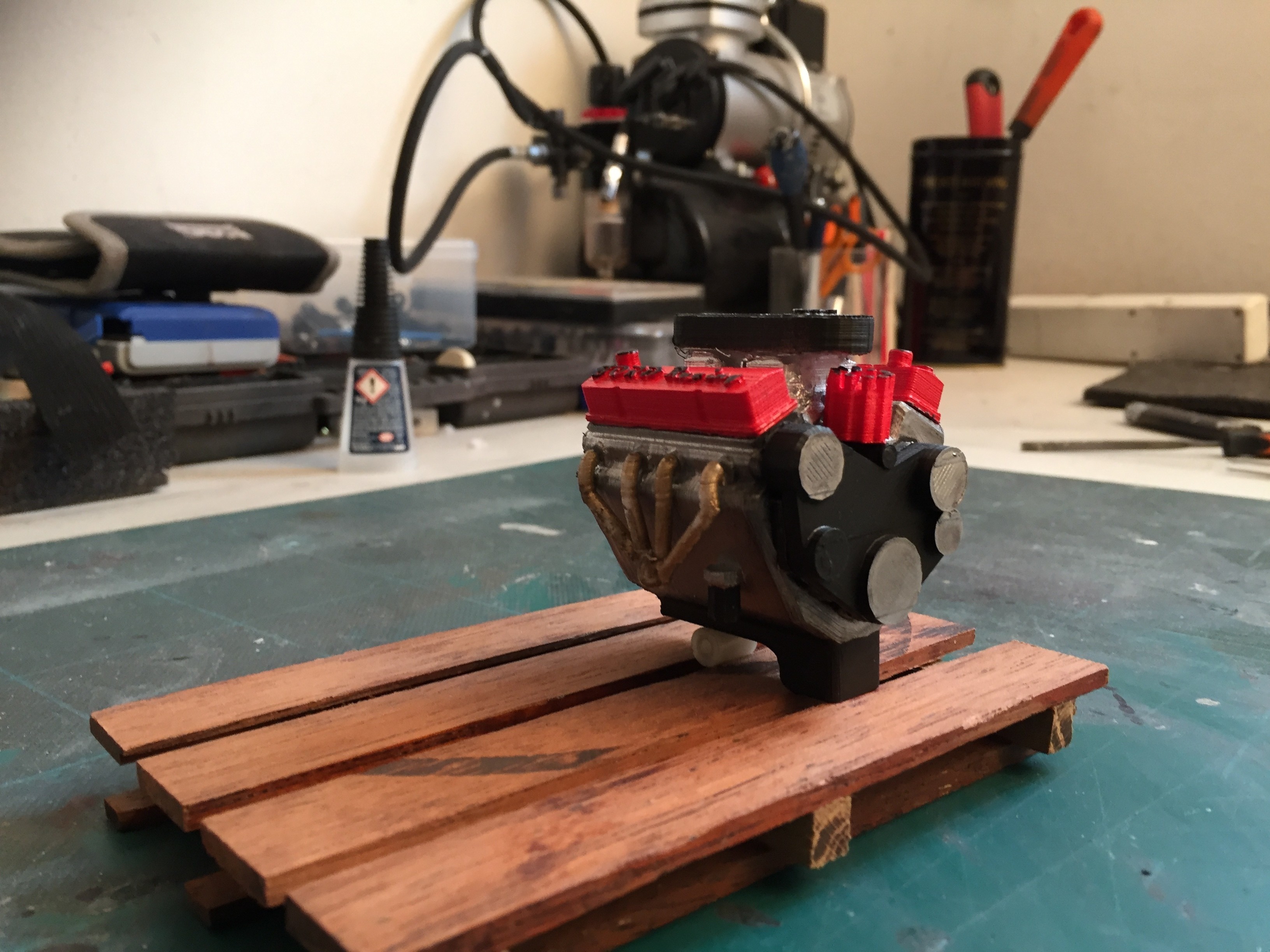 🚙 FORD V8 engine scale 1/10・ STL File for ・Cults