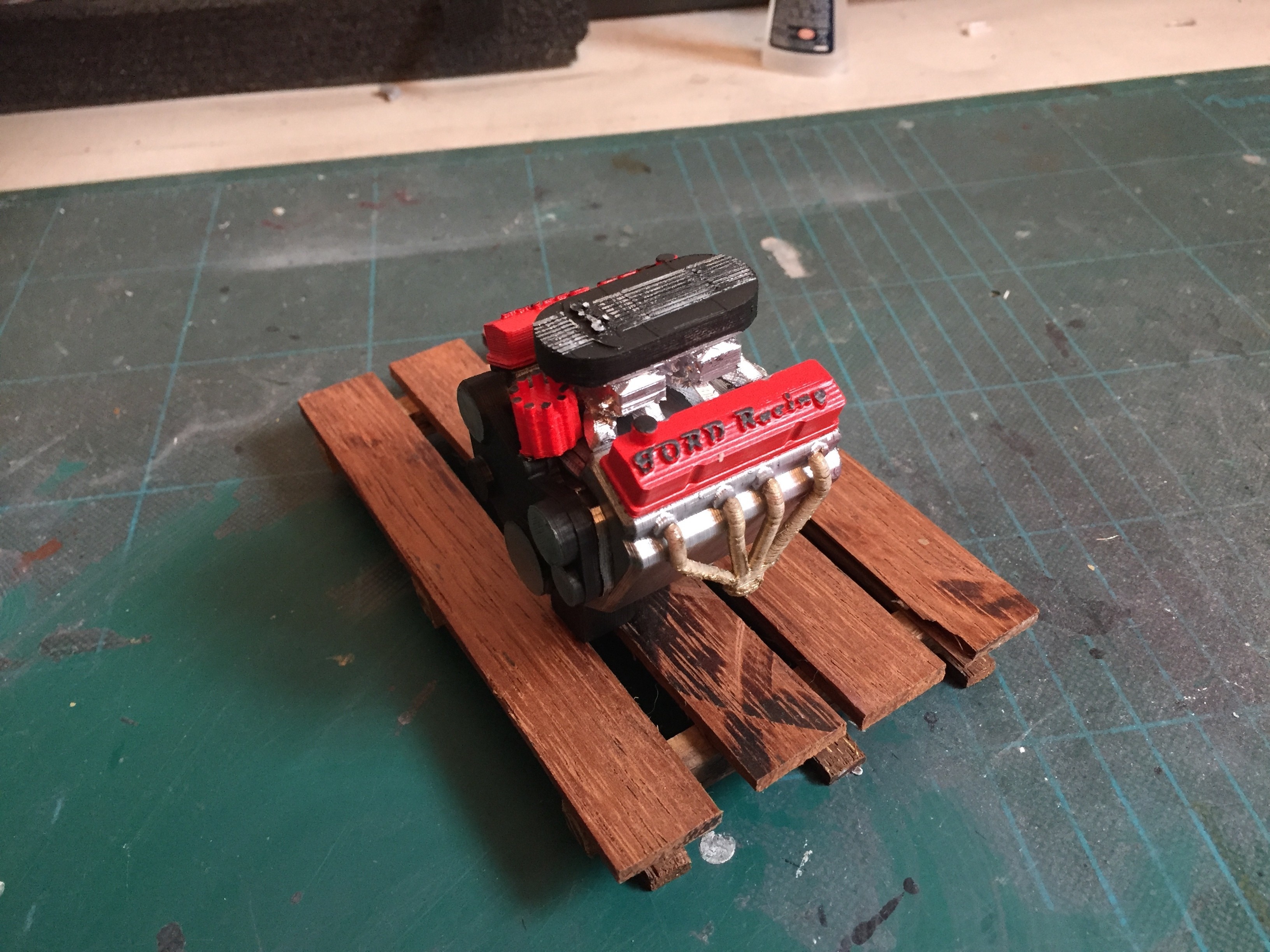 🚙 FORD V8 engine scale 1/10・ STL File for ・Cults