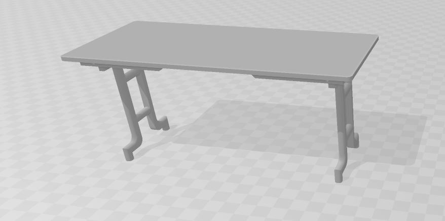 🌆 Workshop folding table 1/10th・ STL File for ・Cults