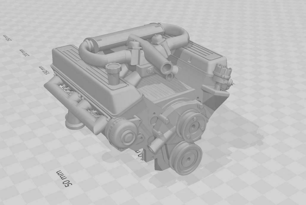 STL file V8 RANGE ROVER classic 1/10 engine for RC (cover 540) 🌆 ・3D ...