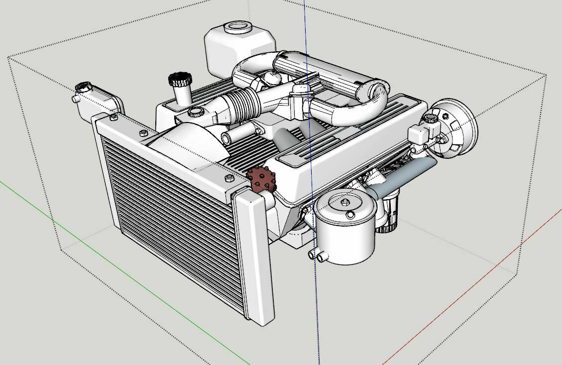 STL file range rover engine (cover540 brushed)+engine bay 👽 ・3D printer ...