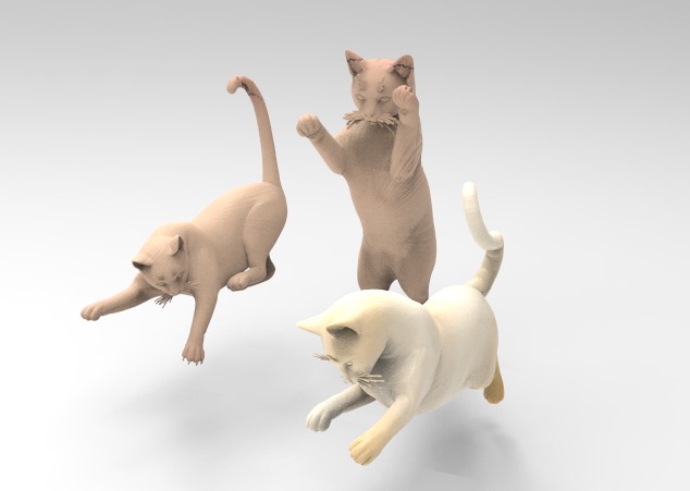 🐱 three cats pack 2・ STL File for ・Cults