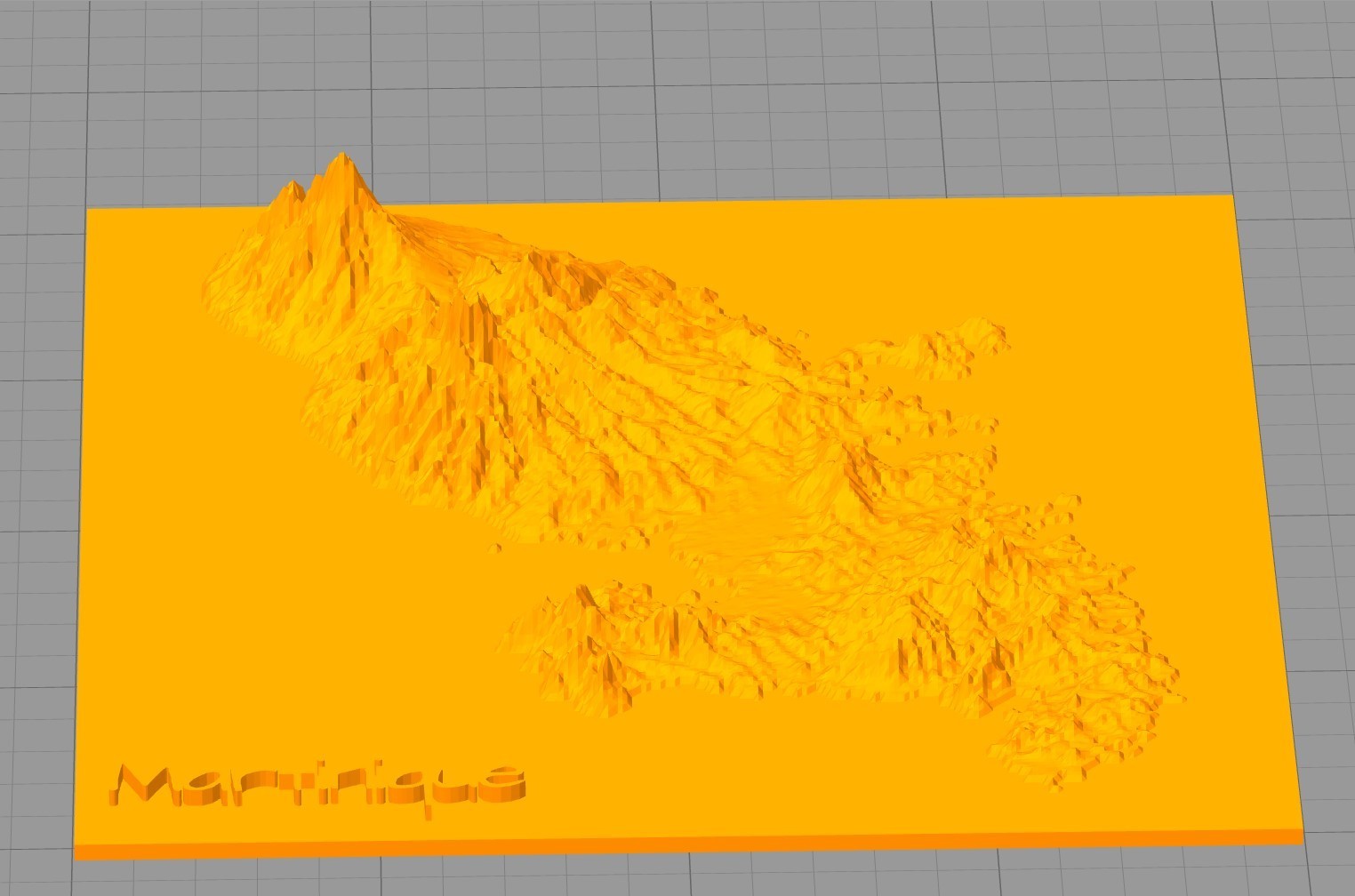 🏝️ île de la Martinique caraïbe・Fichier STL Gratuit pour ・Cults