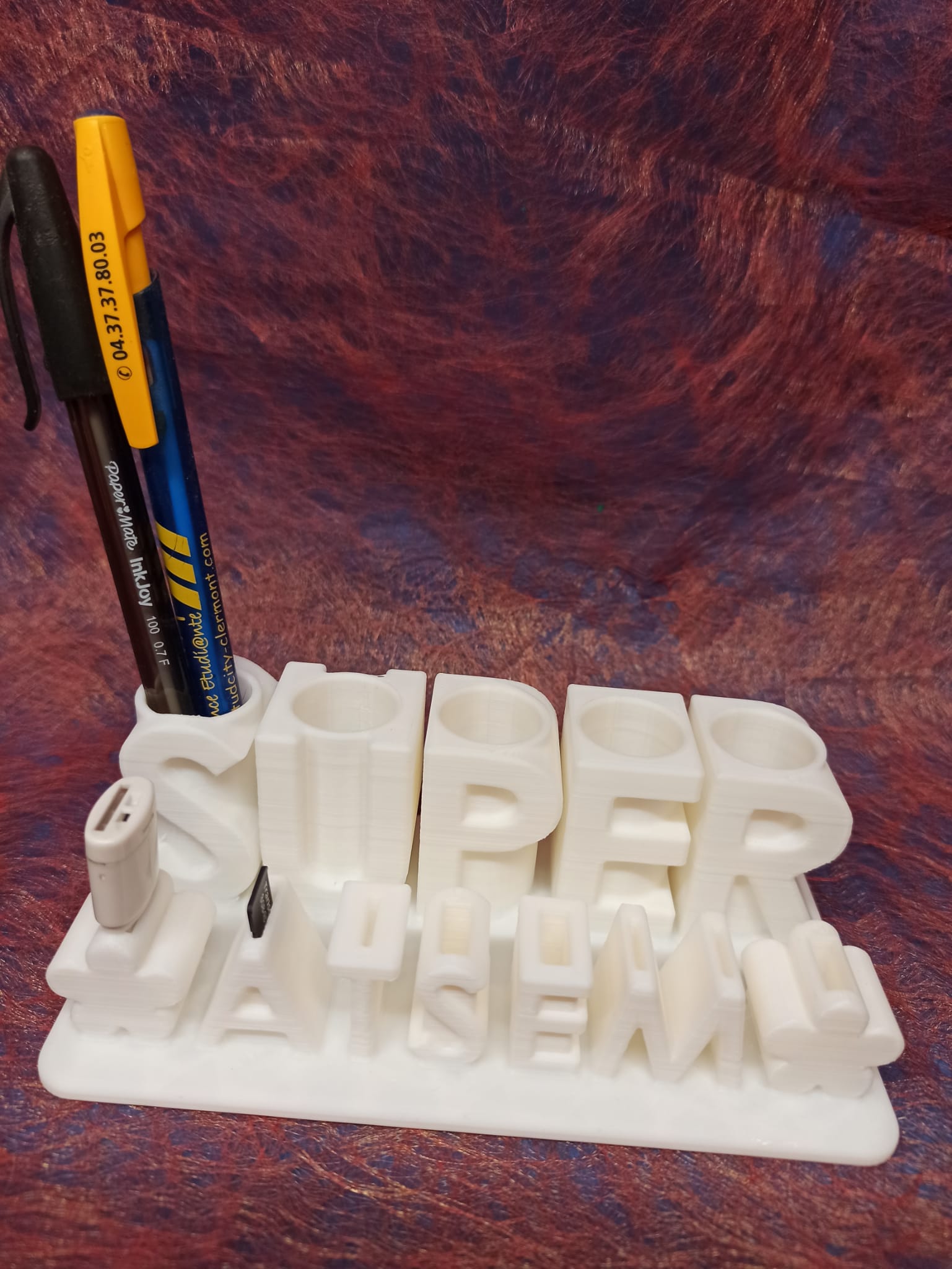 3D printing Gift Thanks Schoolteacher assistant usb pencil holder・Cults